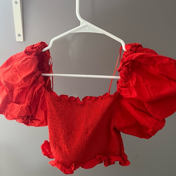 Zara | Tops | Zara Red Top | Poshmark